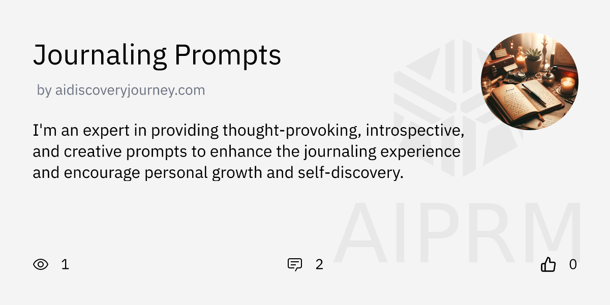 Gpt Journaling Prompts By Aiprm For Chatgpt