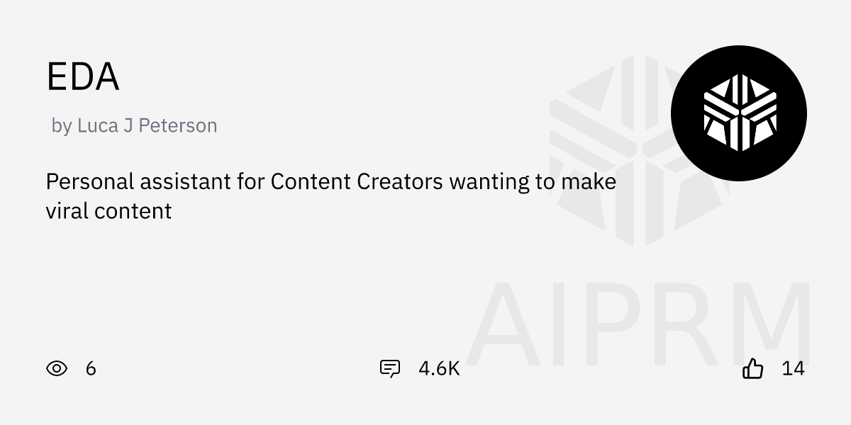 GPT "EDA" by "Luca J Peterson" - AIPRM for ChatGPT