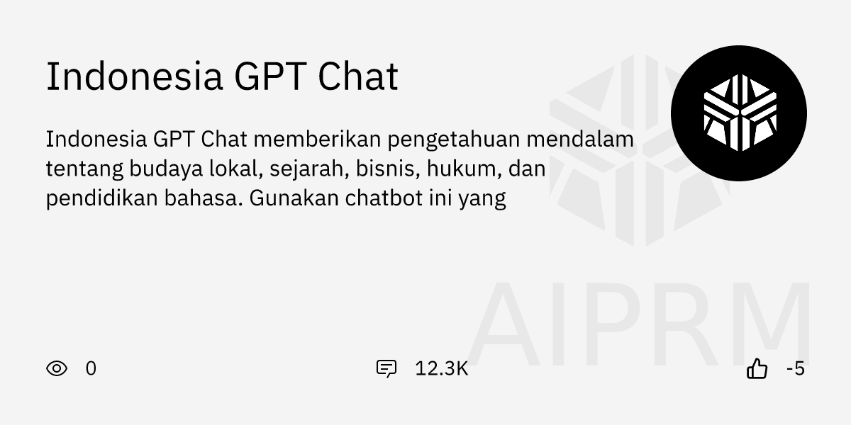 GPT "Indonesia GPT Chat" by "hix.ai" - AIPRM for ChatGPT