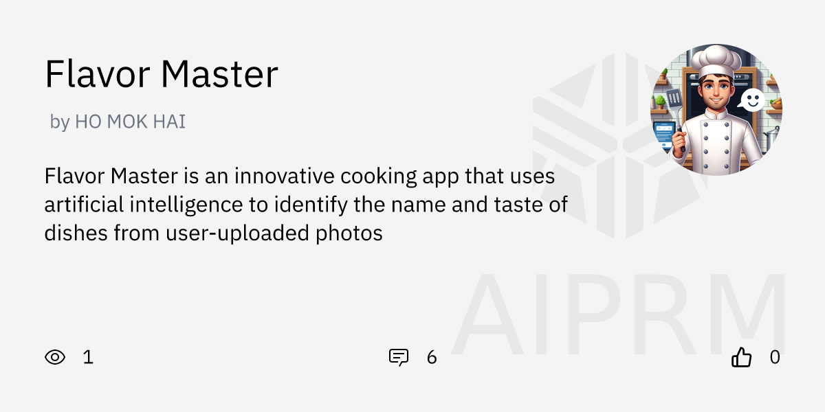 GPT "Flavor Master" by "HO MOK HAI" - AIPRM for ChatGPT