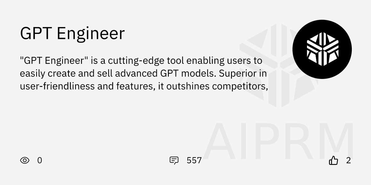 GPT "GPT Engineer" - AIPRM for ChatGPT