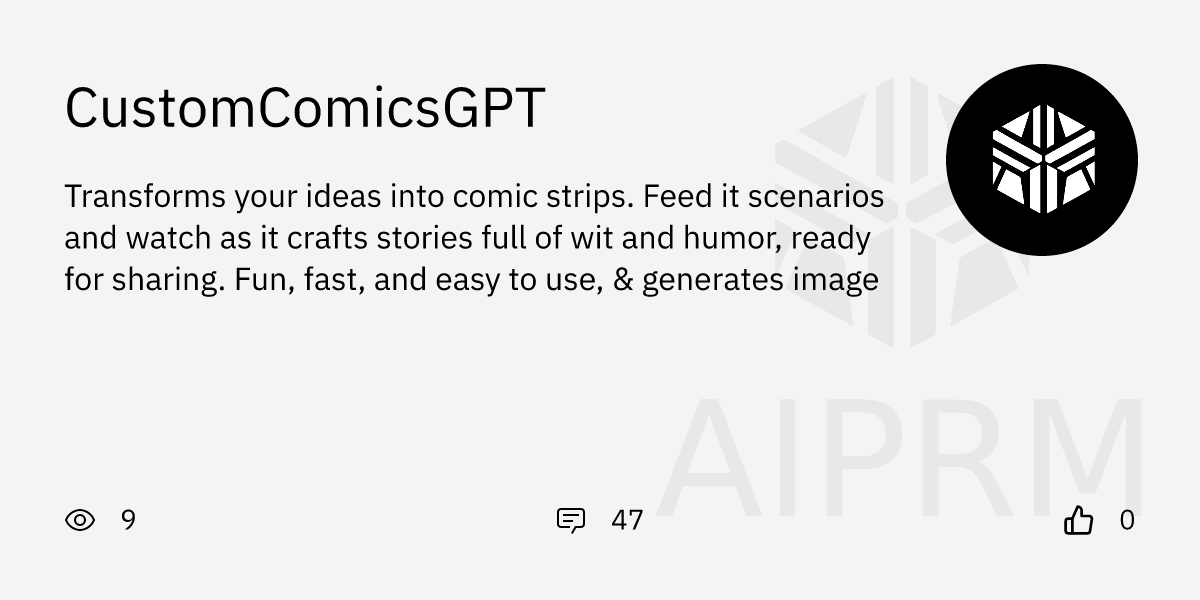 GPT "CustomComicsGPT" - AIPRM for ChatGPT