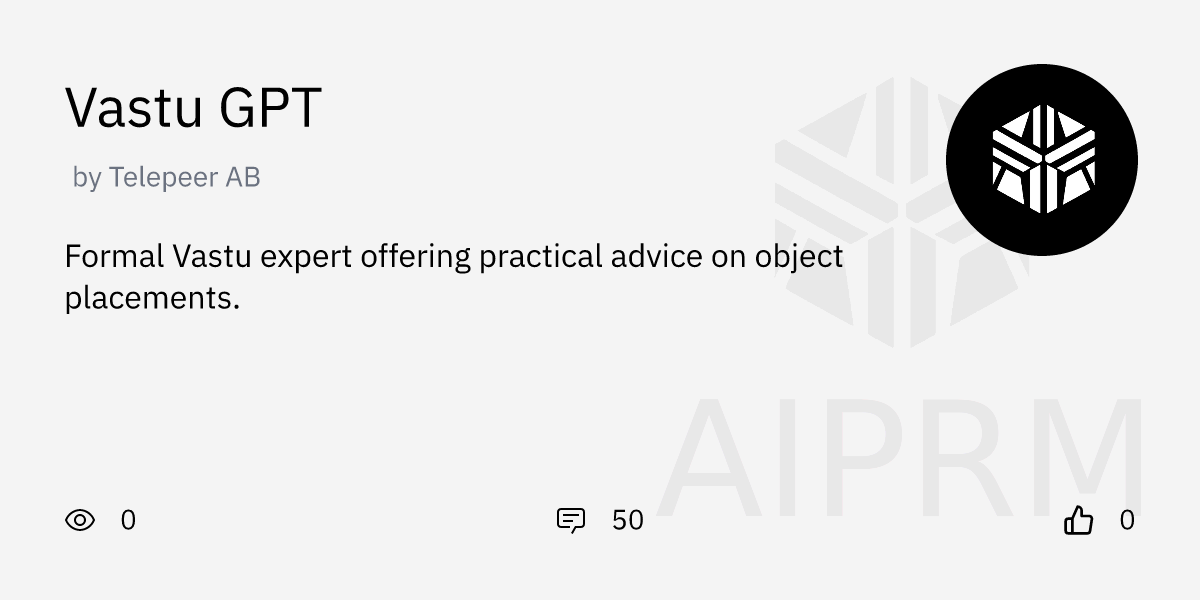 Gpt Vastu Gpt By Telepeer Ab Aiprm For Chatgpt