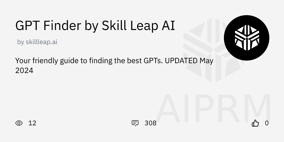 GPT "GPT Finder by Skill Leap AI" by "skillleap.ai" - AIPRM for ChatGPT