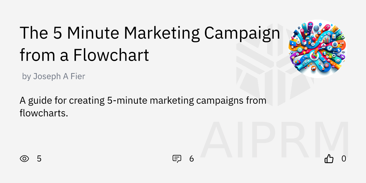 GPT "The 5 Minute Marketing Campaign from a Flowchart" by "Joseph A Fier" - AIPRM for ChatGPT