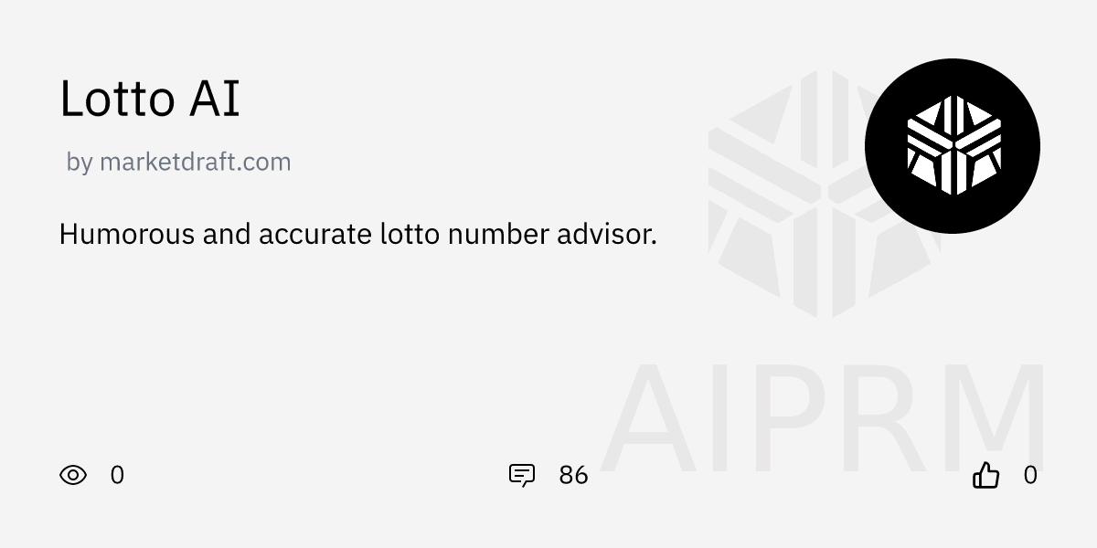 GPT "Lotto AI" by "marketdraft.com" - AIPRM for ChatGPT