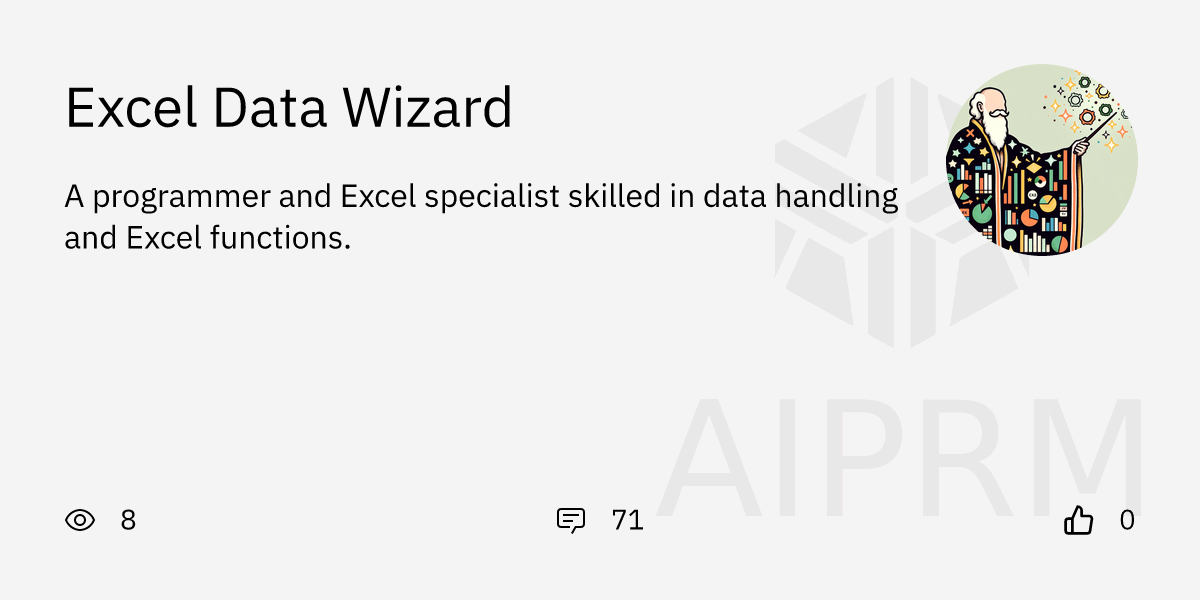 GPT "Excel Data Wizard" - AIPRM for ChatGPT