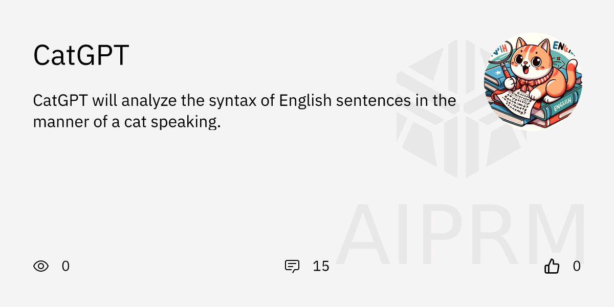 GPT "CatGPT" - AIPRM for ChatGPT