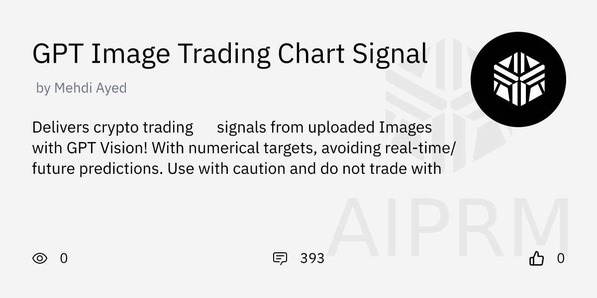 GPT "GPT Image Trading Chart Signal" by "Mehdi Ayed" - AIPRM for ChatGPT