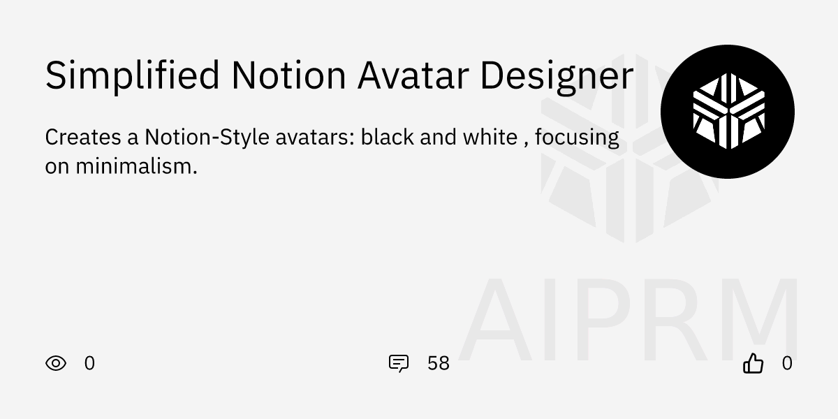 GPT "Simplified Notion Avatar Designer" - AIPRM for ChatGPT