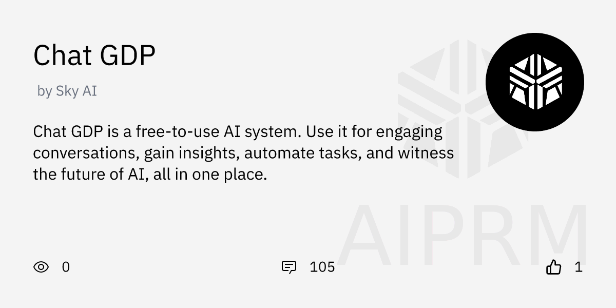 GPT "Chat GDP" by "Sky AI" - AIPRM for ChatGPT