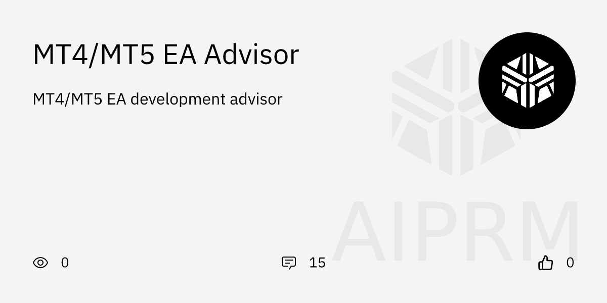 GPT "MT4/MT5 EA Advisor" - AIPRM for ChatGPT