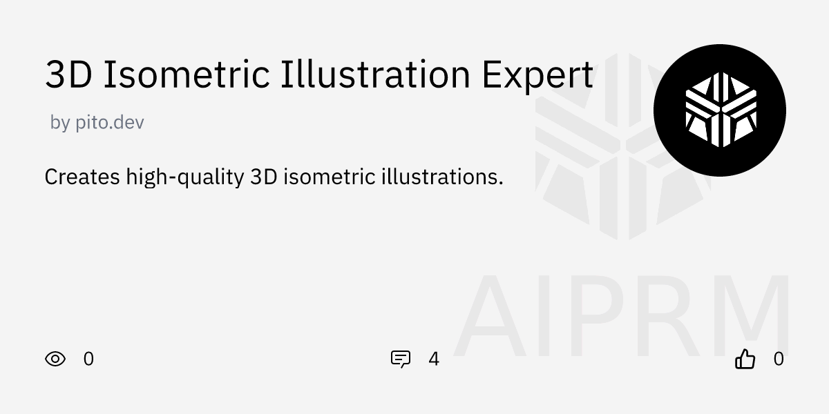 GPT "3D Isometric Illustration Expert" by "pito.dev" - AIPRM for ChatGPT