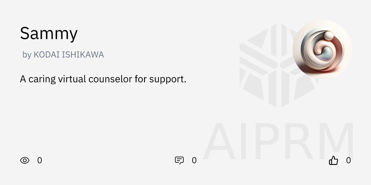 GPT "Sammy" by "KODAI ISHIKAWA" - AIPRM for ChatGPT