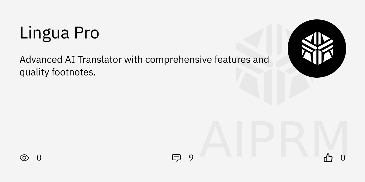 GPT "Lingua Pro" - AIPRM for ChatGPT