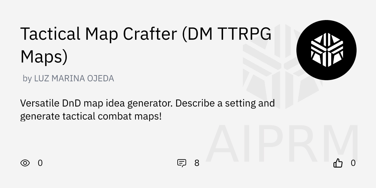 GPT "Tactical Map Crafter (DM TTRPG Maps)" by "LUZ MARINA OJEDA ...