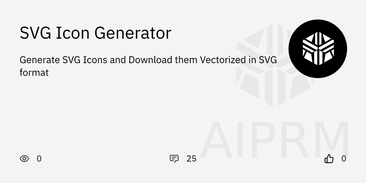 GPT "SVG Icon Generator" - AIPRM for ChatGPT