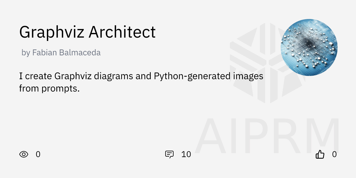 GPT "Graphviz Architect" by "Fabian Balmaceda" - AIPRM for ChatGPT